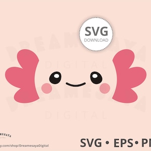 Axolotl Face SVG Cut File and Sublimation Design for Crafting Digital ...