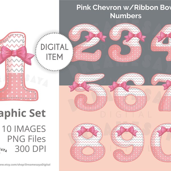 Chevron Number - Etsy