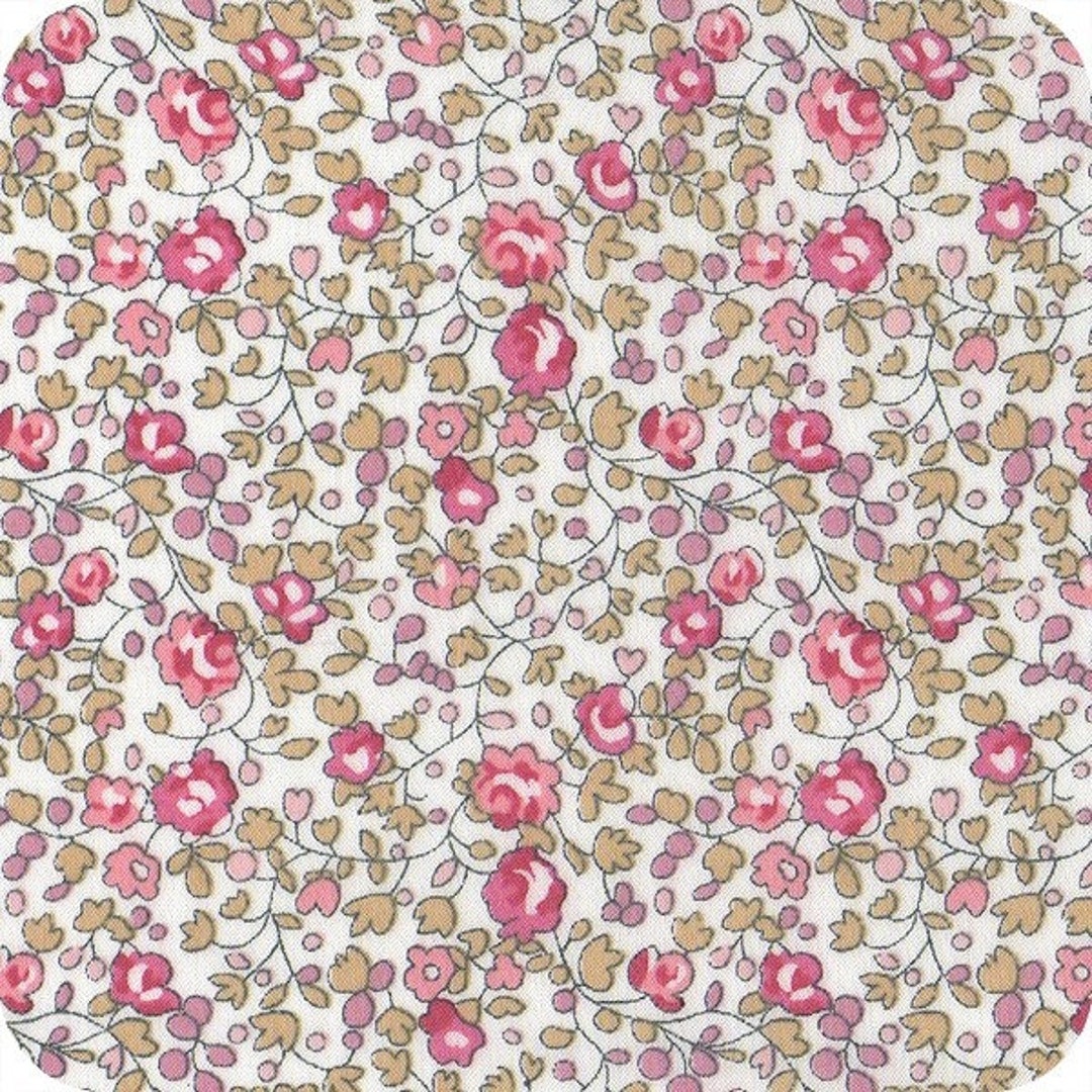 Coupon tissu motif LIBERTY rose ocre eloise - Etsy France