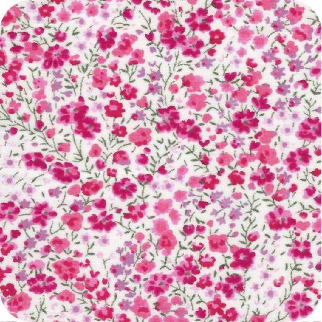 Coupon Fabric Red Rose LIBERTY Phoebe Pattern - Etsy