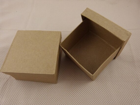 Lot of 2 square cardboard boxes to decorate | Etsy