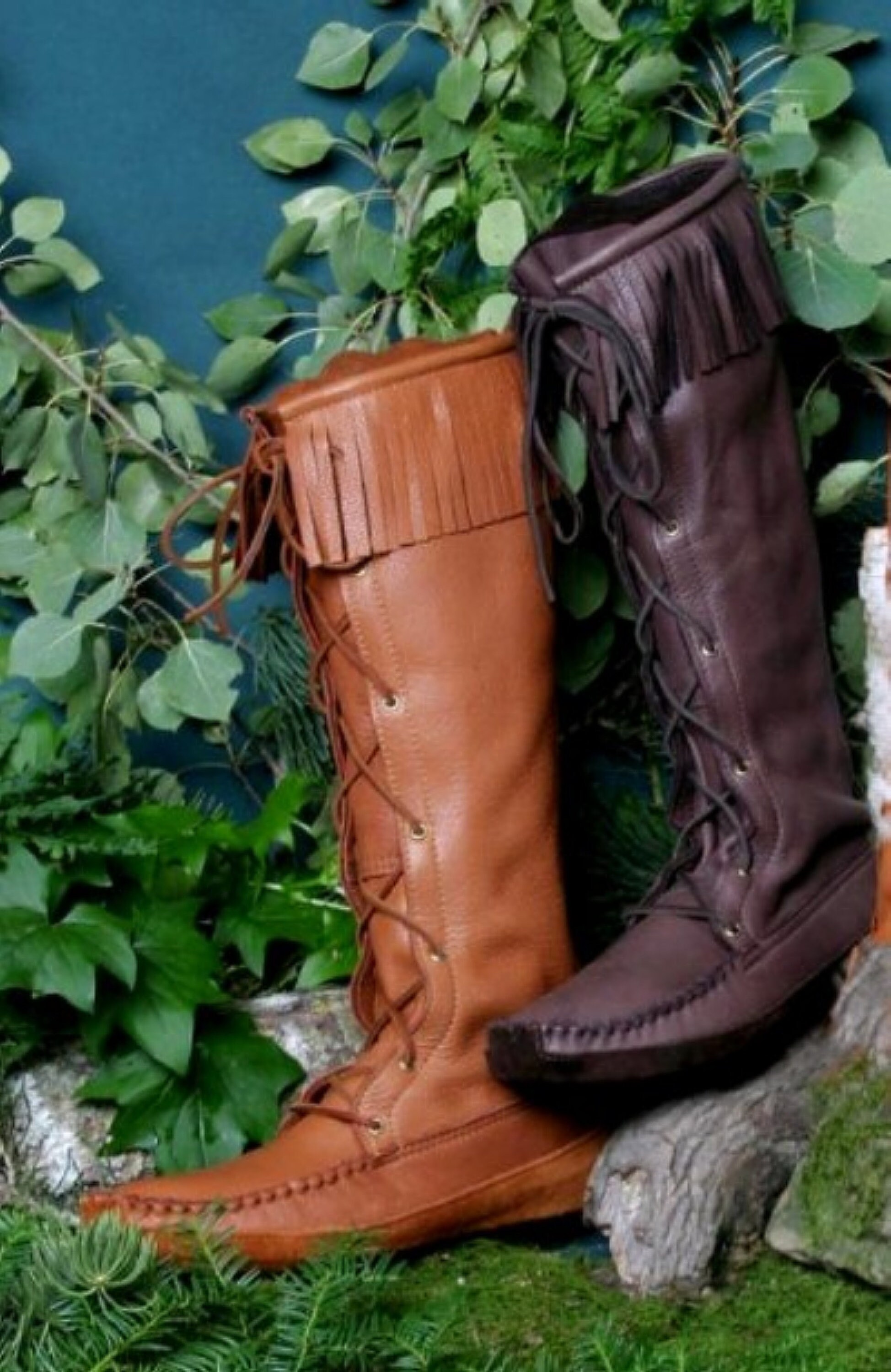 Mens Fringed Knee Boots 3 Colors Made to Order in USA - Etsy