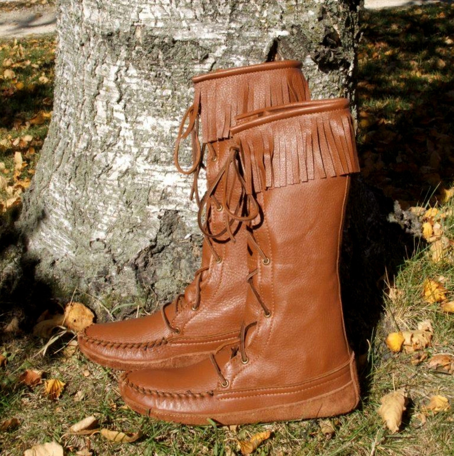 Mens Fringed Knee Boots 3 Colors Made to Order in USA - Etsy