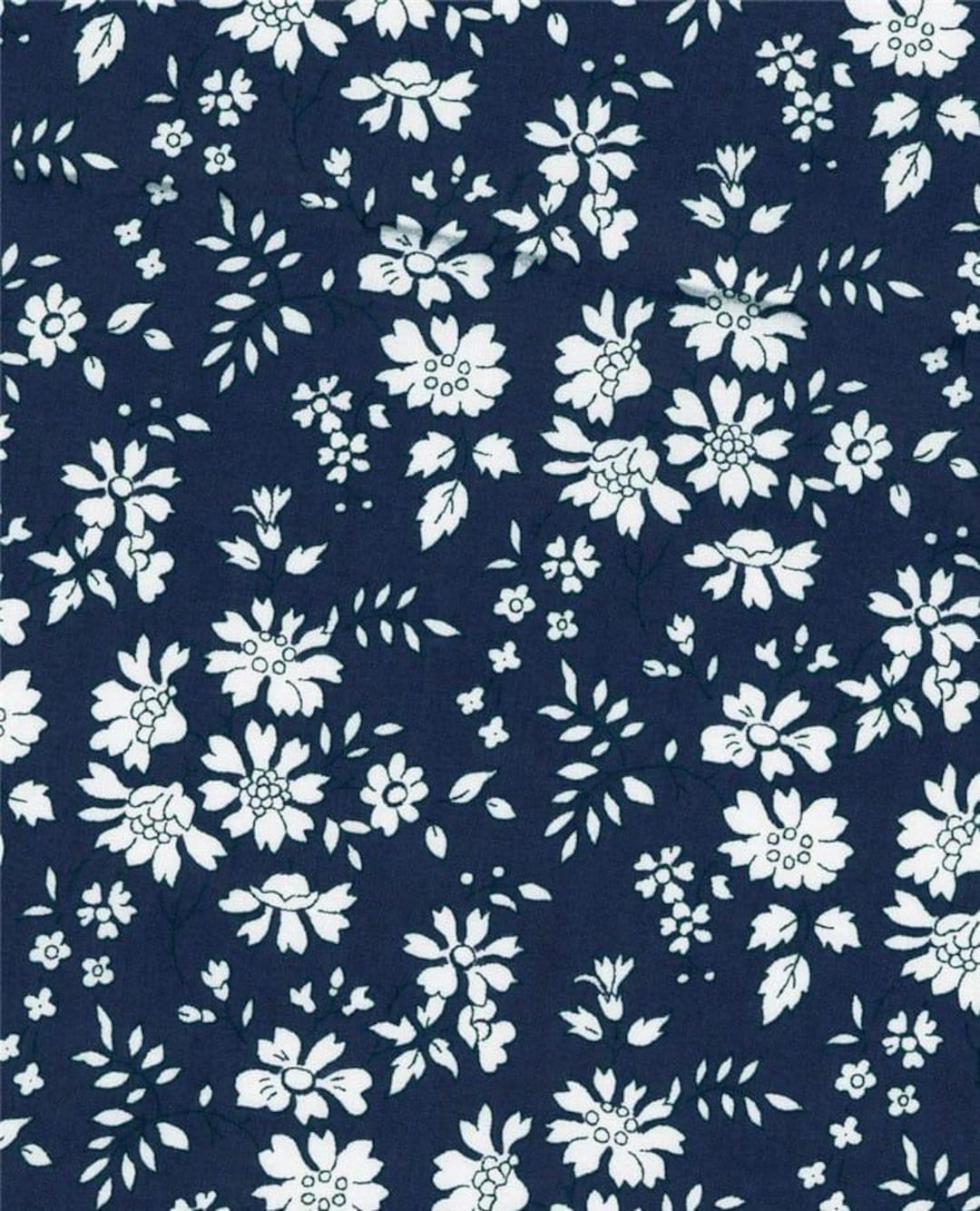 Liberty Fabric, Liberty Capel, Liberty Capel Fabric in Navy Blue ...