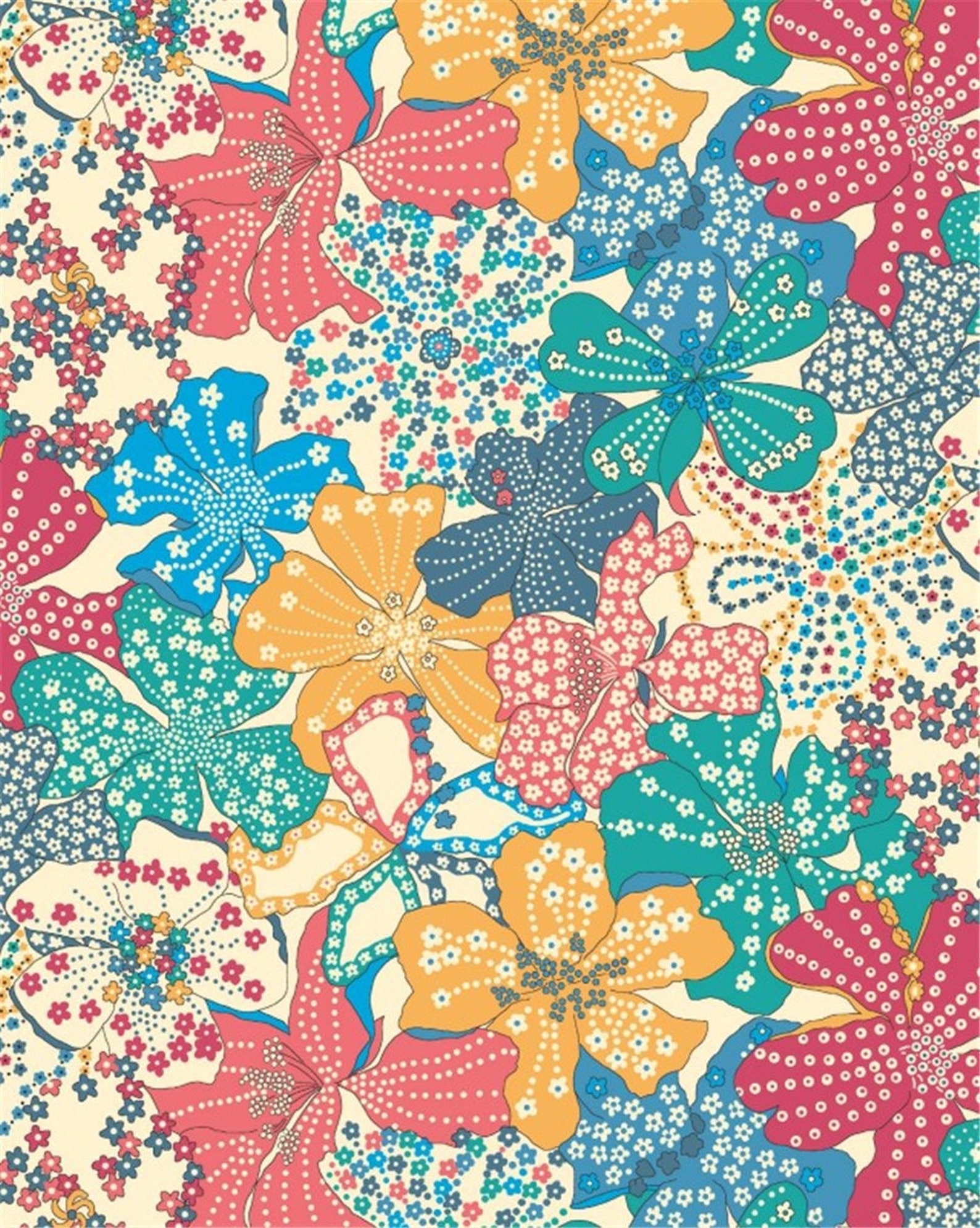 Tissu imprimé Liberty motif Liberty Mauvey couleur jaune bleu - Etsy France