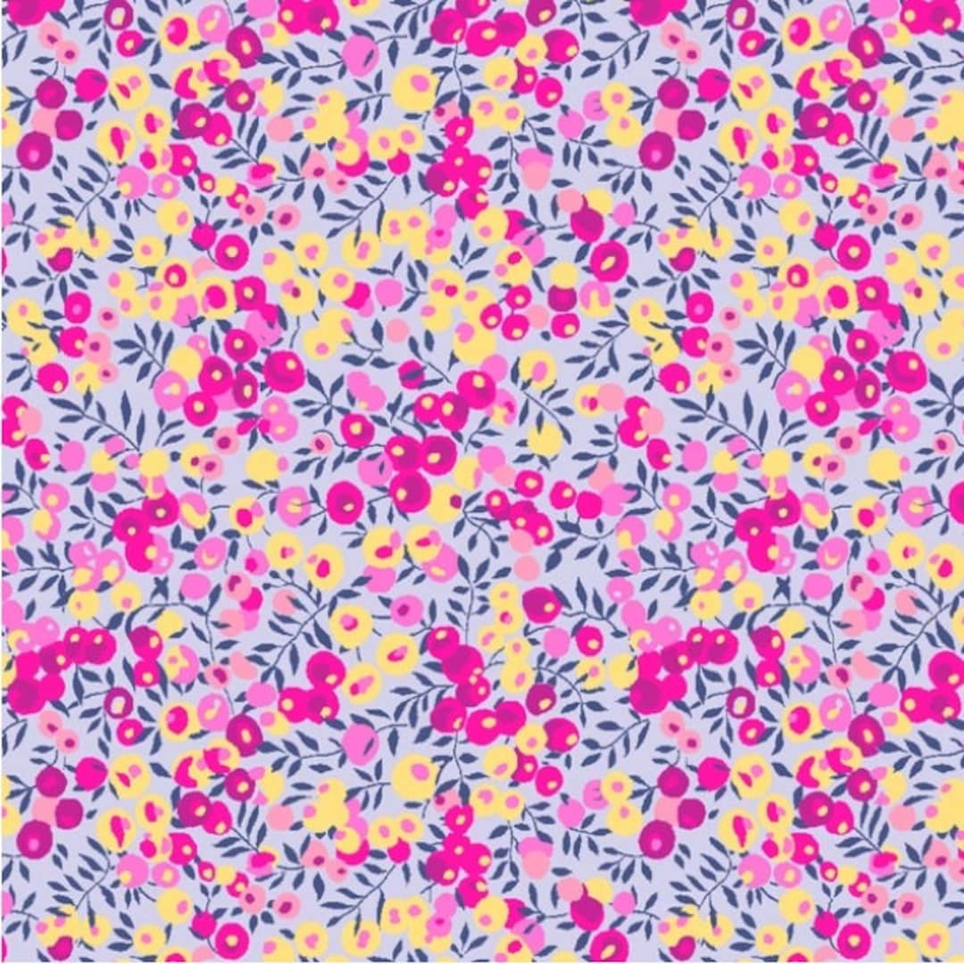 Liberty, Liberty Fabric, Liberty WILTSHIRE LAVENDER Pink and Yellow ...