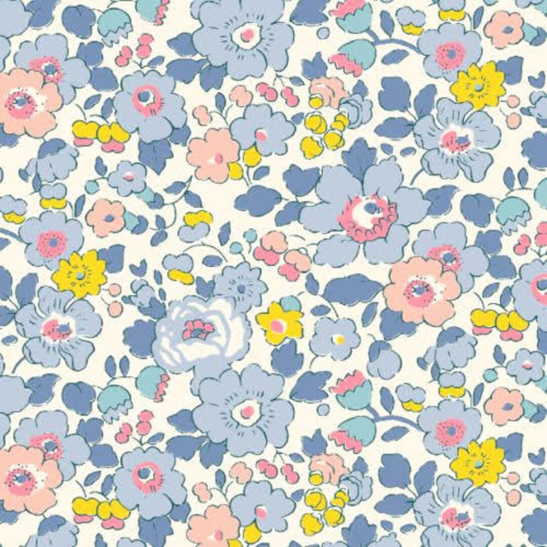 Liberty, Liberty Fabric, Liberty BETSY Periwinkle Blue, Liberty Betsy ...