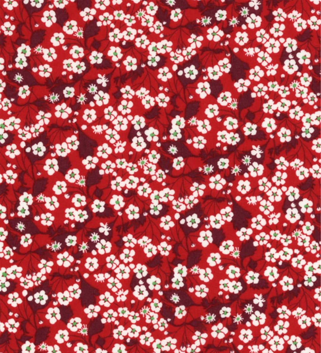 Liberty Printed Fabric Pattern Mitsi Valeria Ruby Wild Strawberry ...
