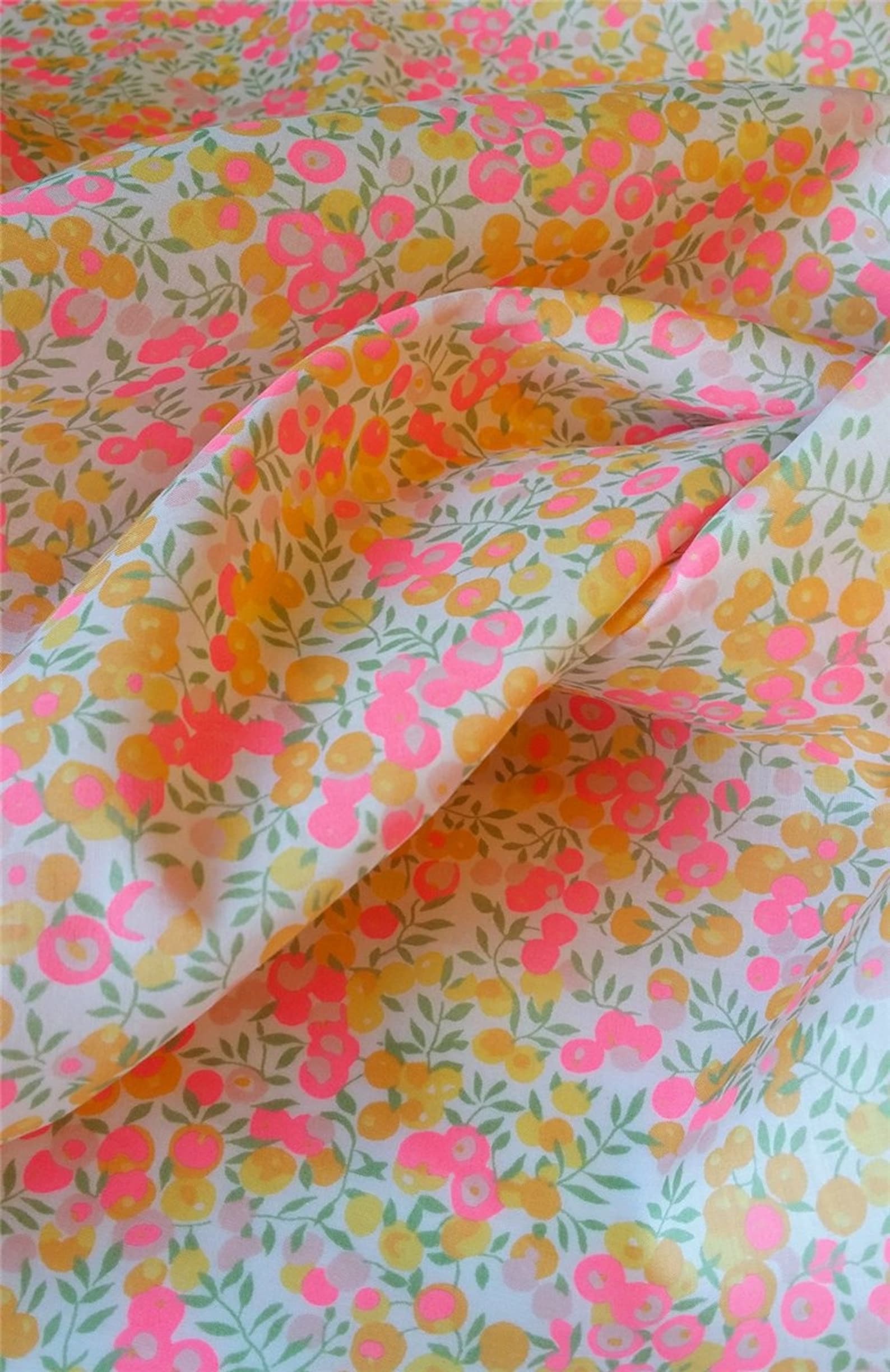 Liberty pattern Liberty Wiltshire lemon curd yellow color neon | Etsy