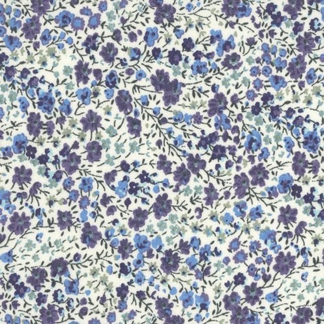 Tissu imprimé Liberty motif Liberty PHOEBE couleur bleu - Etsy France