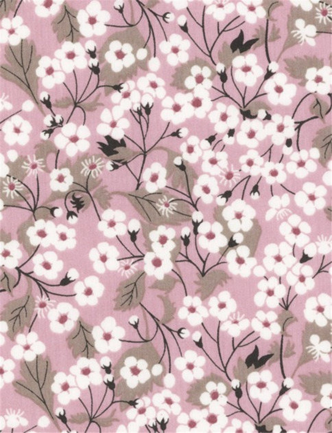 Liberty Print Fabric With Mitsi Liberty Pattern, Mauve Color - Etsy