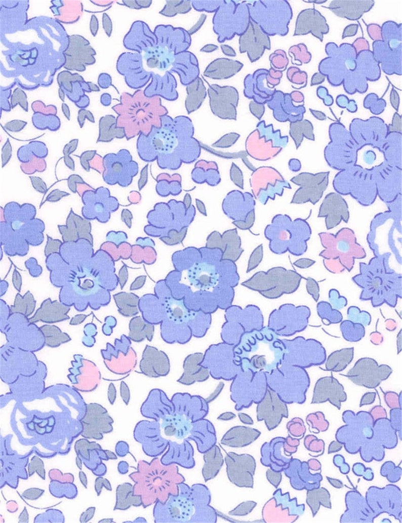 Tissu imprimé Liberty motif Liberty Betsy couleur bleu pastel - Etsy France