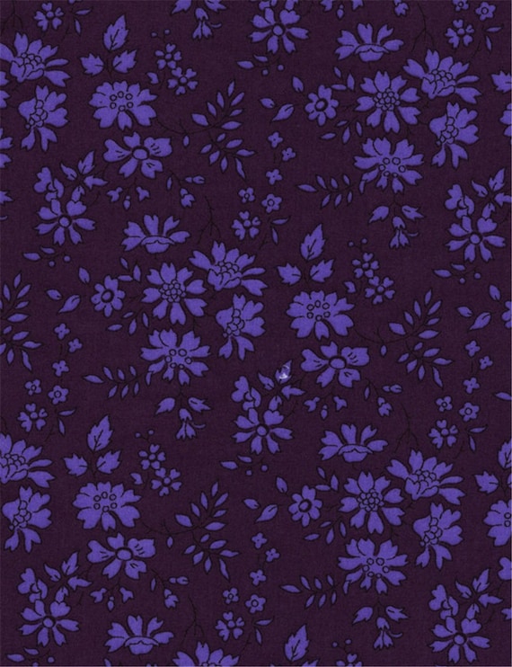 Printed fabric Liberty pattern Liberty CAPEL blue indigo color | Etsy