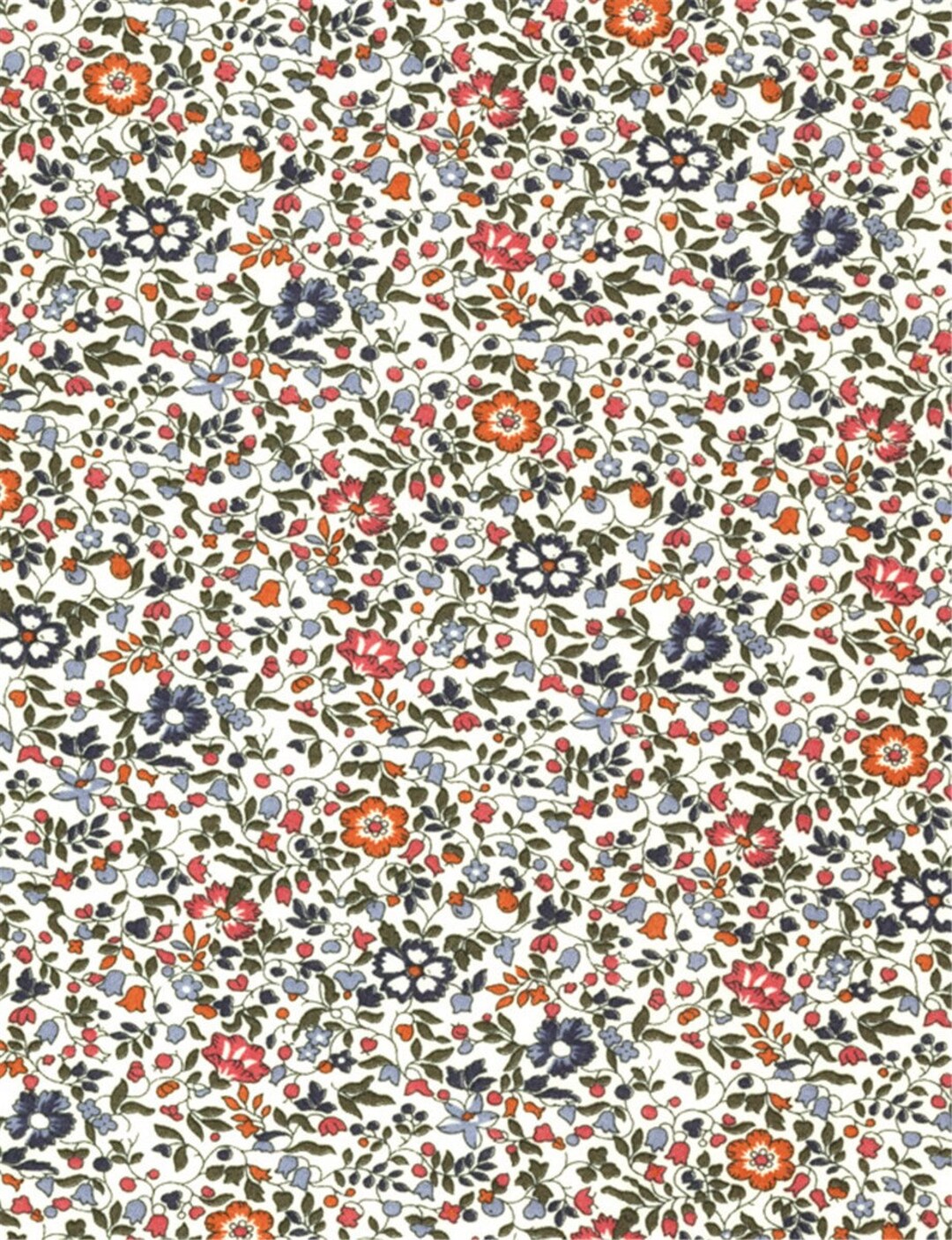 Liberty Printed Fabric Liberty Pattern KATIE and MILLIE Bistre Blue ...