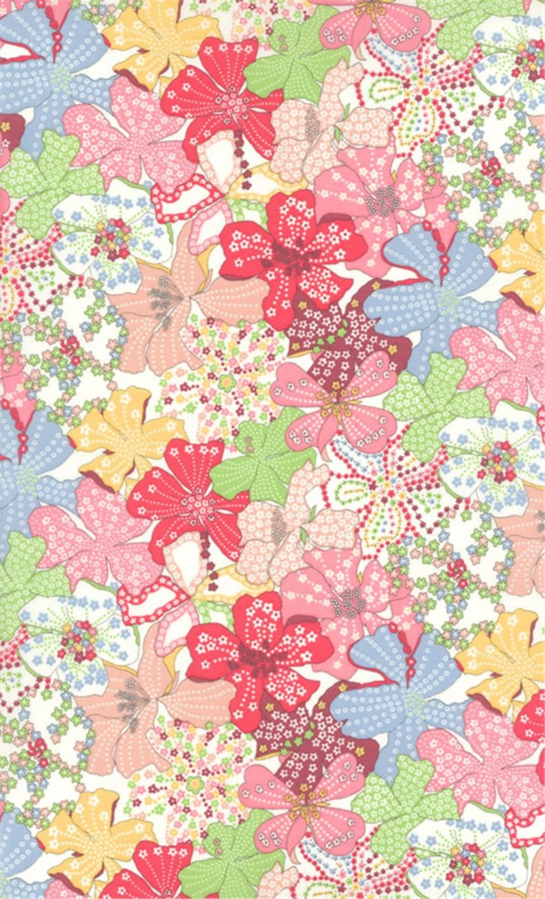 Tissu imprimé Liberty motif Liberty Mauvey couleur rose bleu - Etsy France