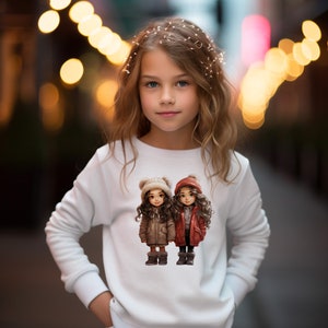 Winter Friends Clipart Bundle, Christmas Girls, 25 Transparent PNG ...