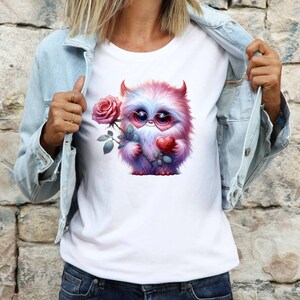 Water Colour Love Monsters Clipart Bundle, Valentine Monster, 26 ...