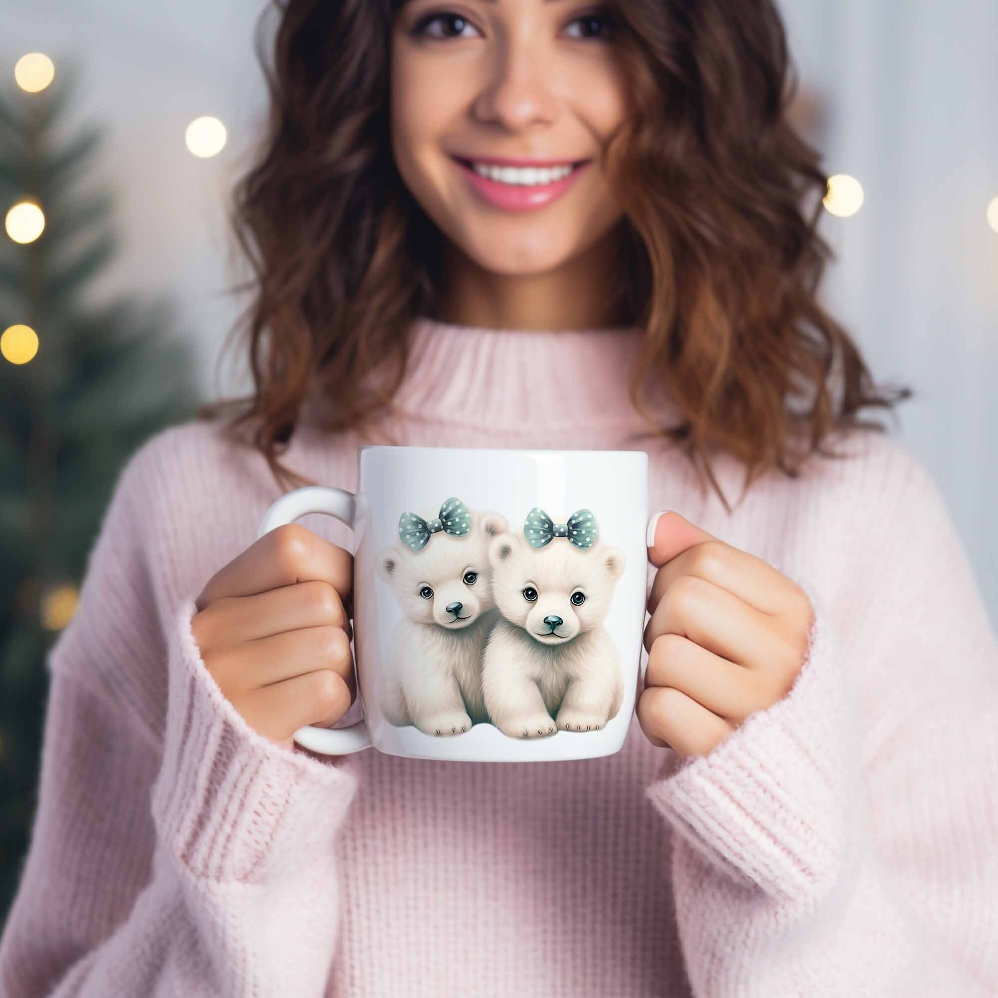 Watercolour Polar Bears Clipart Bundle, 28 Transparent PNG, Commercial ...