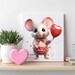Watercolour Cute Valentine Mice Clipart Bundle, Commercial Use ...