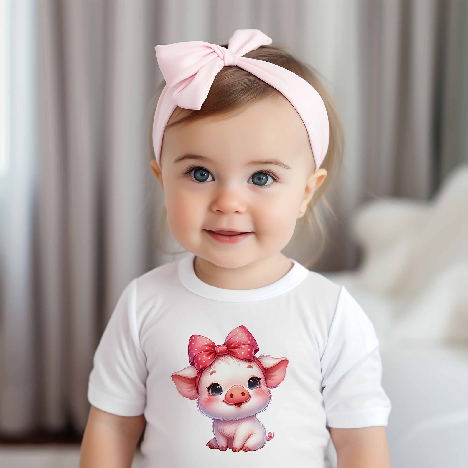 Water Colour Romantic Pigs Clipart Bundle, Piglets, 30 Transparent PNG ...