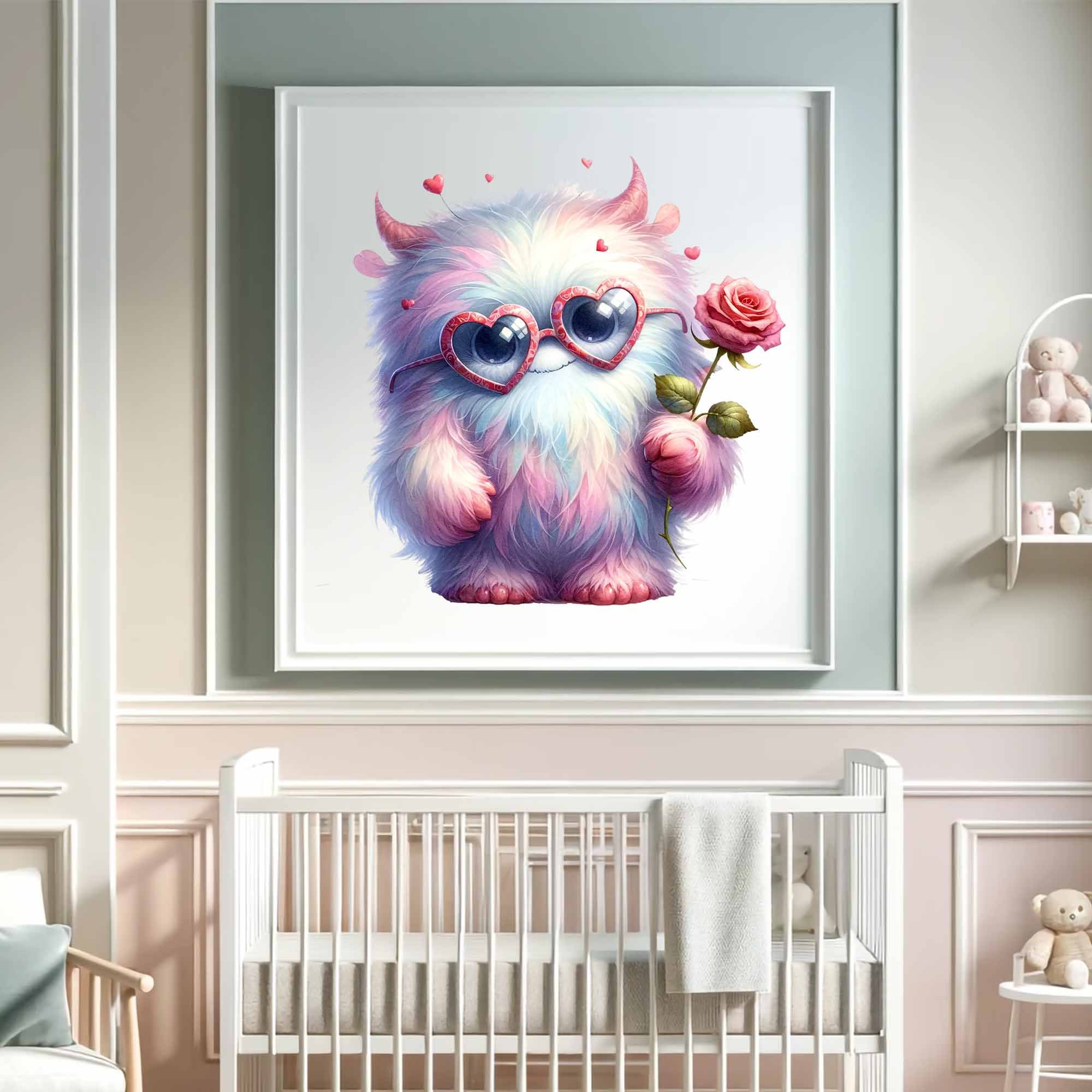 Water Colour Love Monsters Clipart Bundle, Valentine Monster, 26 ...