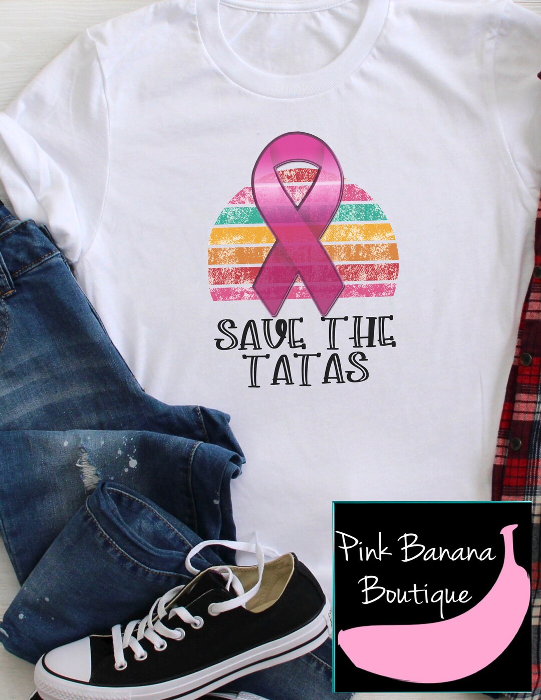 Save the Tatas -breast Cancer - Pink Ribbon - Png Sublimation Download ...