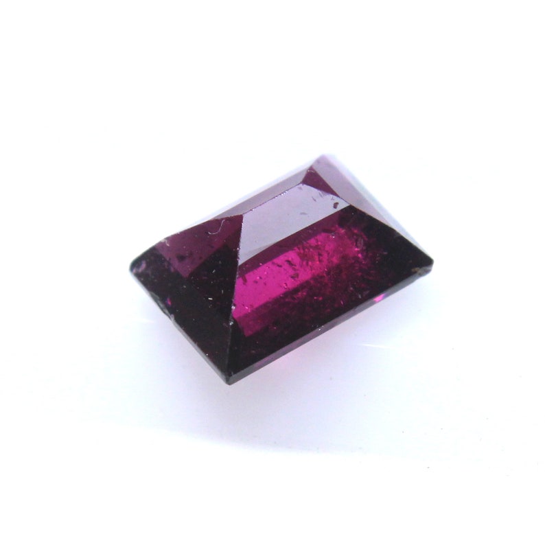 Rhodolite Garnet Gemstone Rectangle Shape Faceted Pink Garnet - Etsy