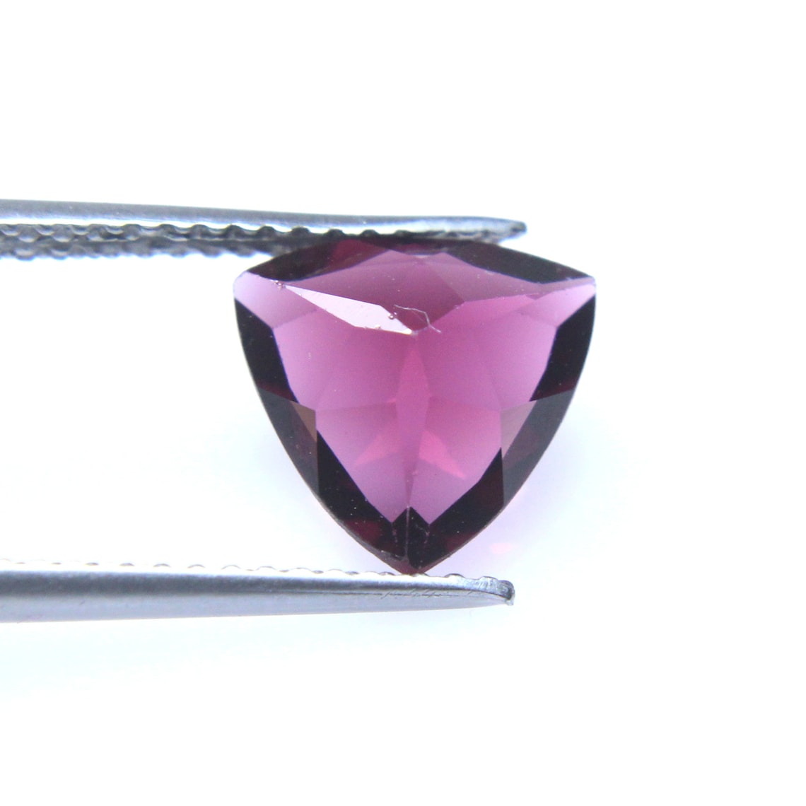Rhodolite Garnet Stone Trillion Shape Faceted Pink Garnet - Etsy