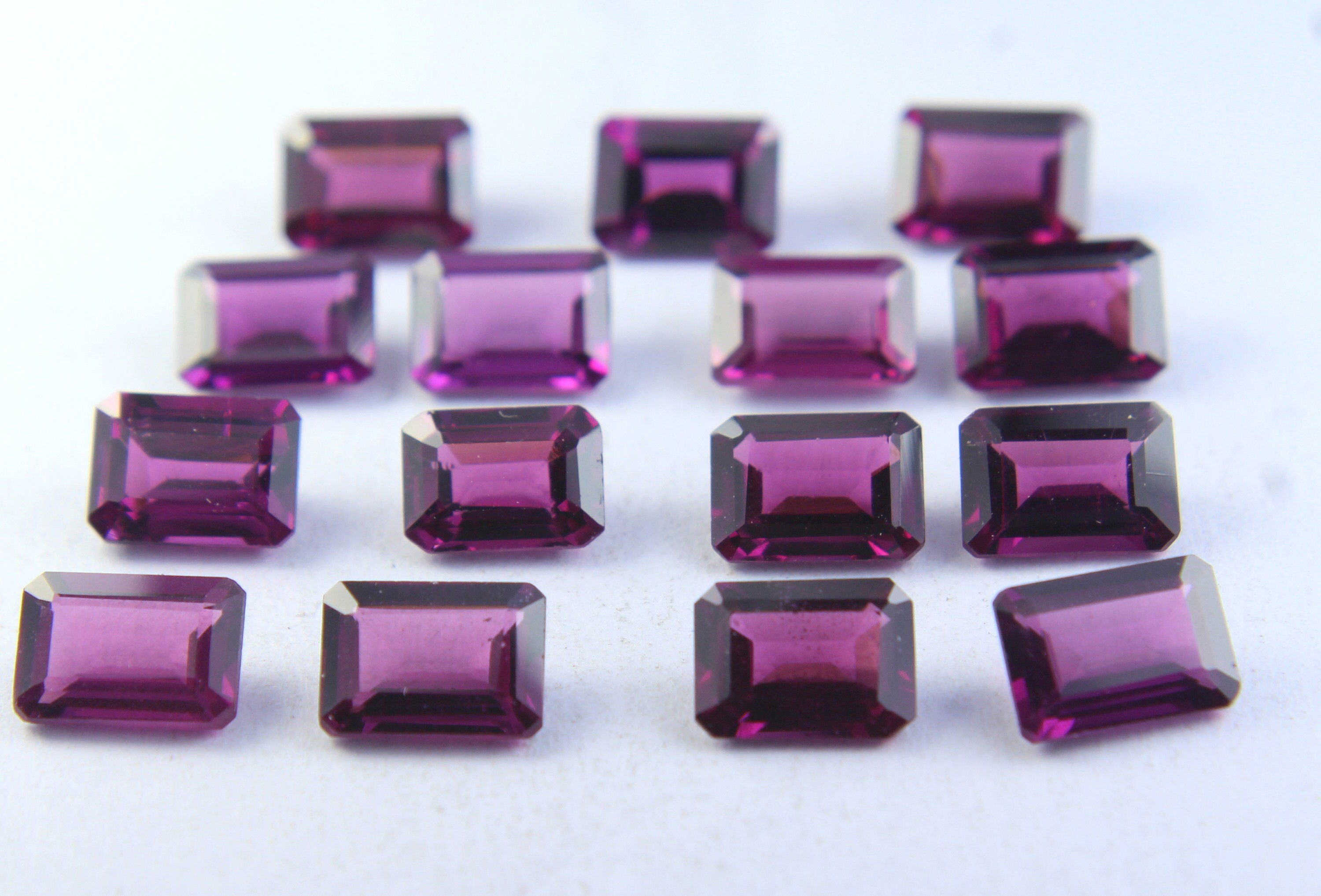 18 Carat 100% Natural Rhodolite Purple Garnet Baguette 15 - Etsy