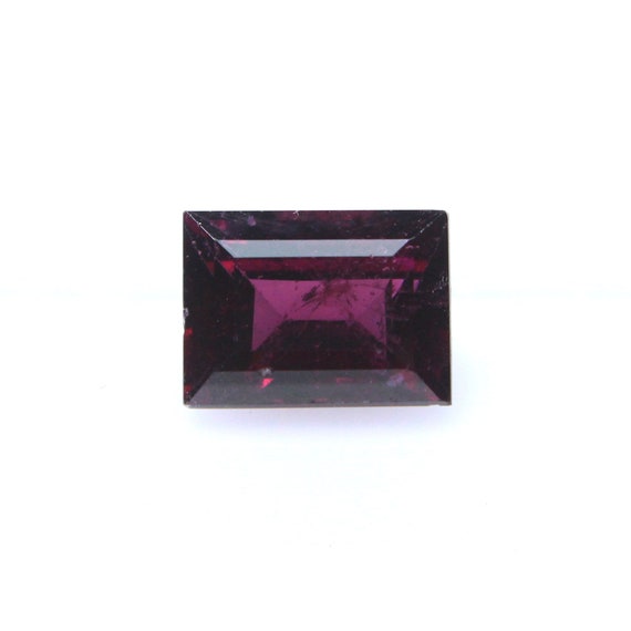 Rhodolite Garnet Gemstone Rectangle Shape Faceted Pink Garnet - Etsy