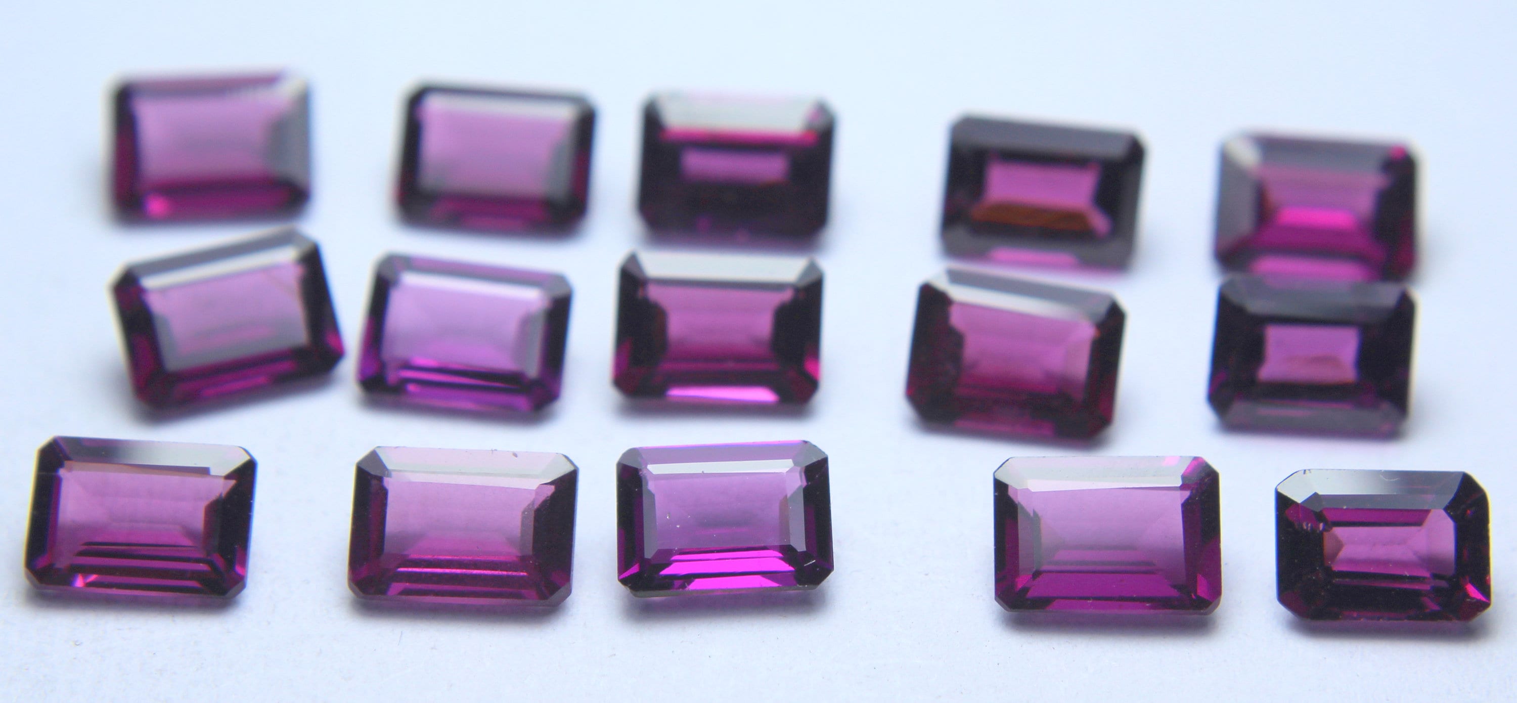 18 Carat 100% Natural Rhodolite Purple Garnet Baguette 15 - Etsy
