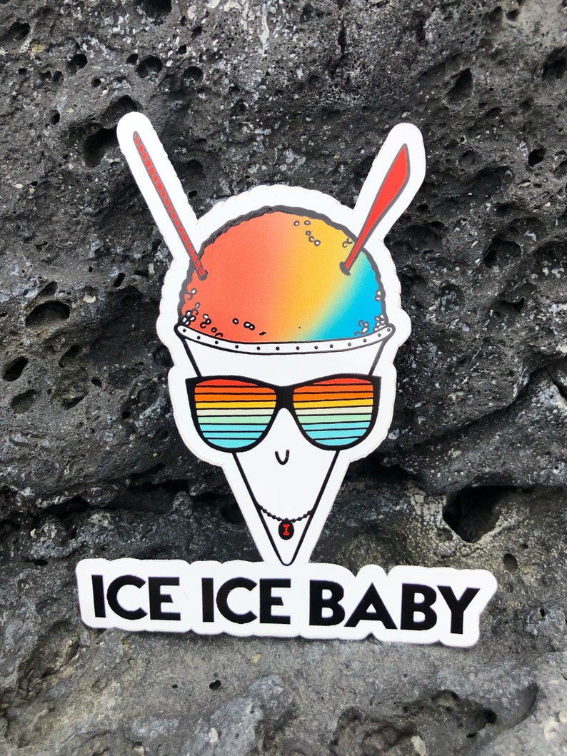 Shave Ice Vanilla Ice Sticker Decal Vinyl Waterproof - Etsy