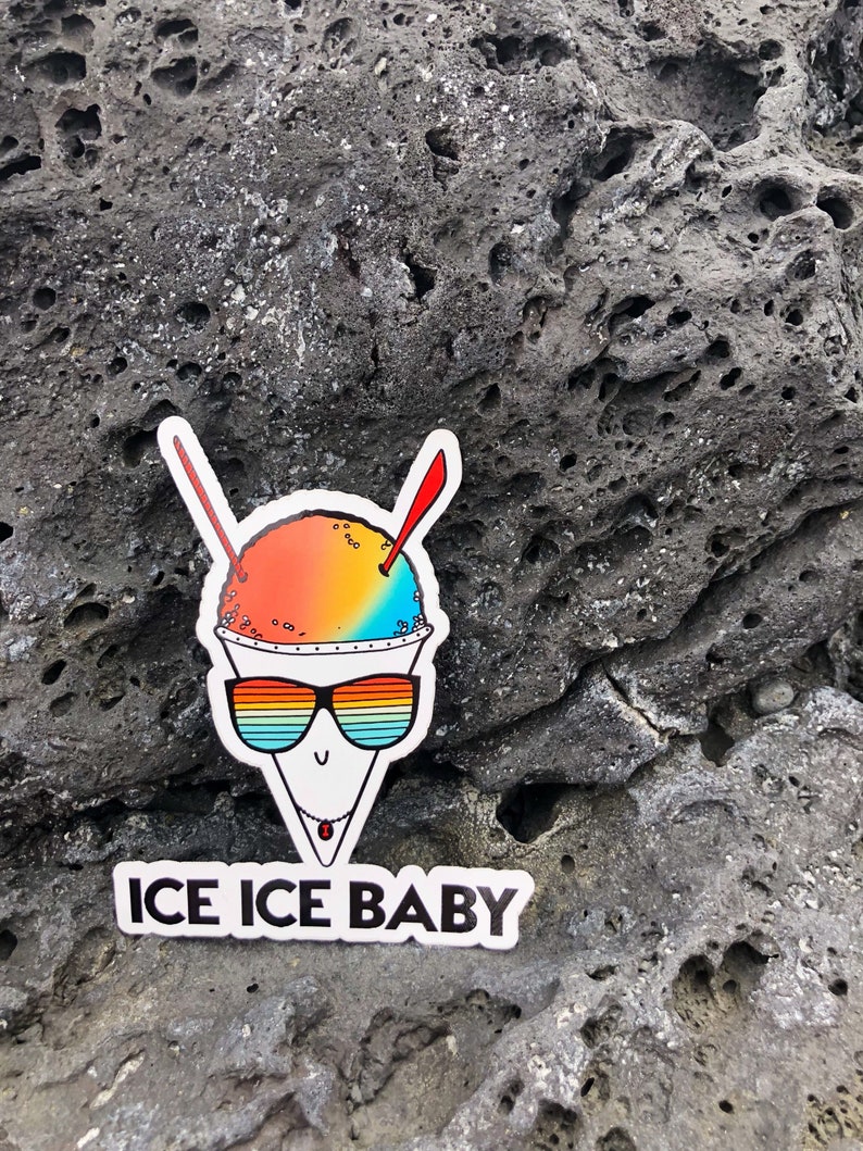 Shave Ice Vanilla Ice Sticker Decal Vinyl Waterproof - Etsy