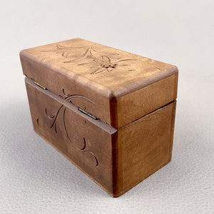 Vintage Wooden Playing Card Game Box Double Compartments - Etsy