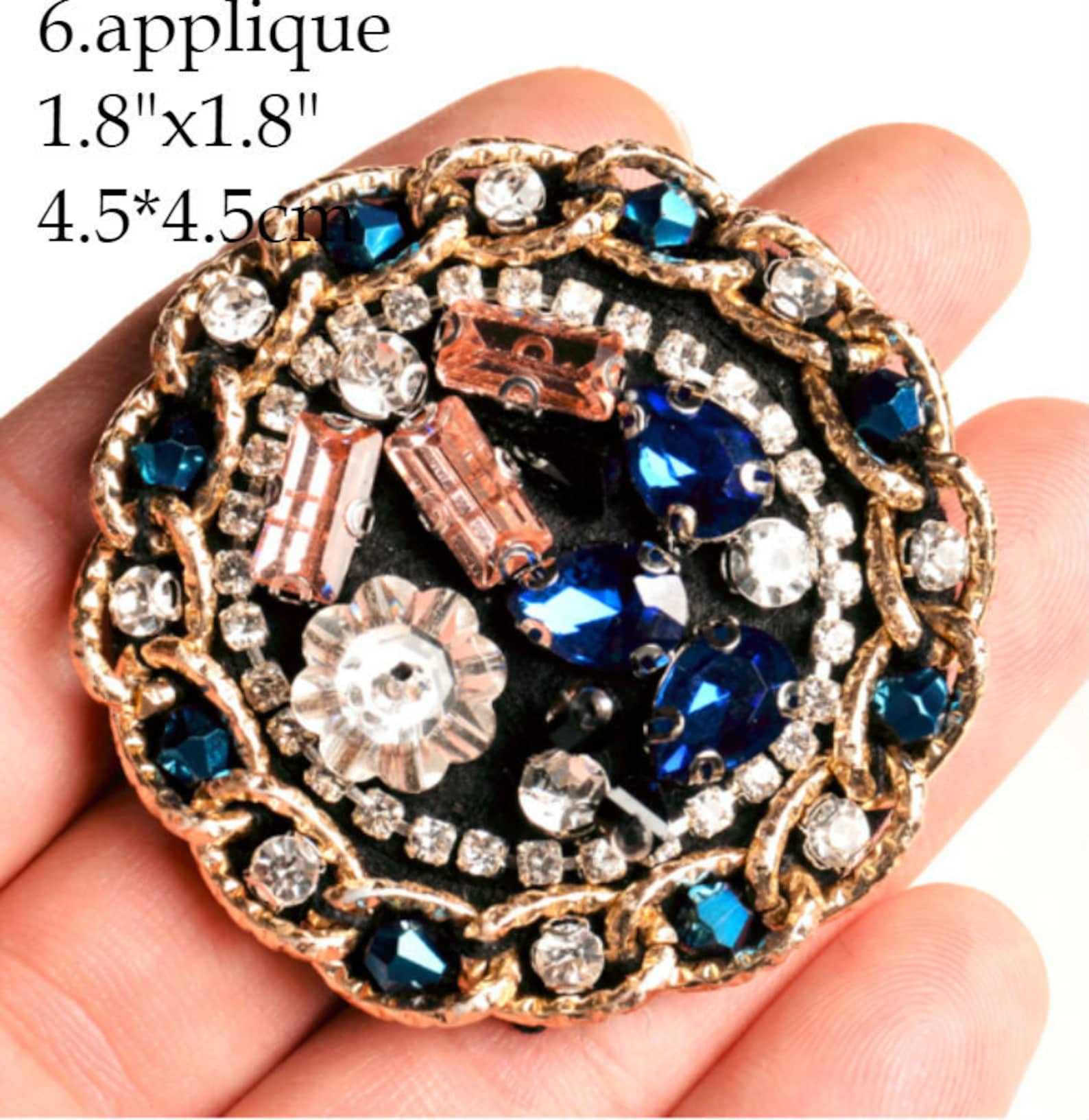 Rhinestone applique sequin patch patches for jackets PAT | Etsy