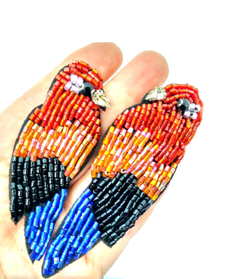 Patch Beaded Parrot Applique for Clothes Decorative Patch for - Etsy