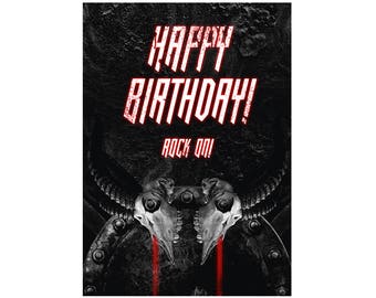 Rocker geburtstagskarte | Etsy