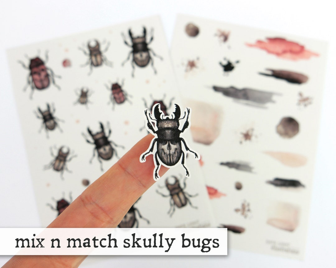 Mix 'n Match Stickers skully Bugs Beetle - Etsy