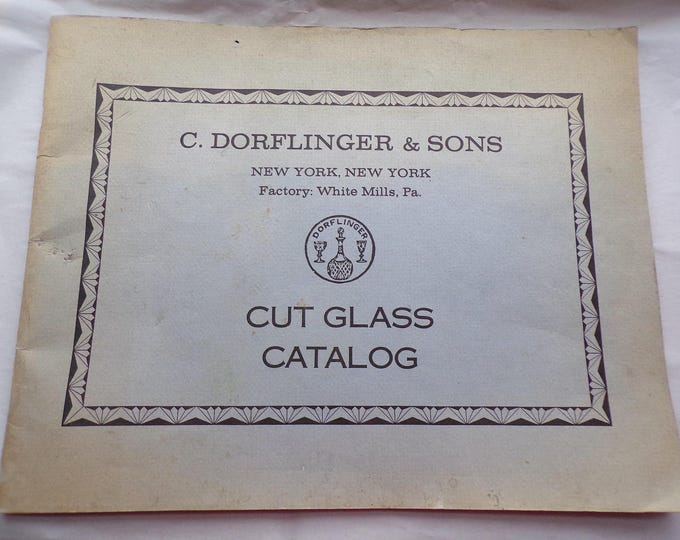 LARGE Dorflinger Cut Glass Catalog American Brilliant Cut Glass - Etsy
