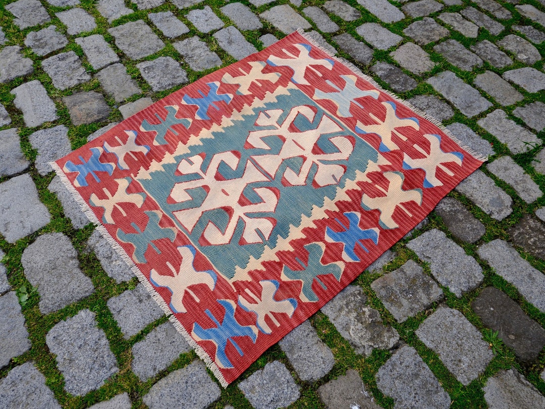 3x3 Anatolian Vintage Kilim Rug,oriental Rug,kilim Rug,3x3 Rug,antique ...