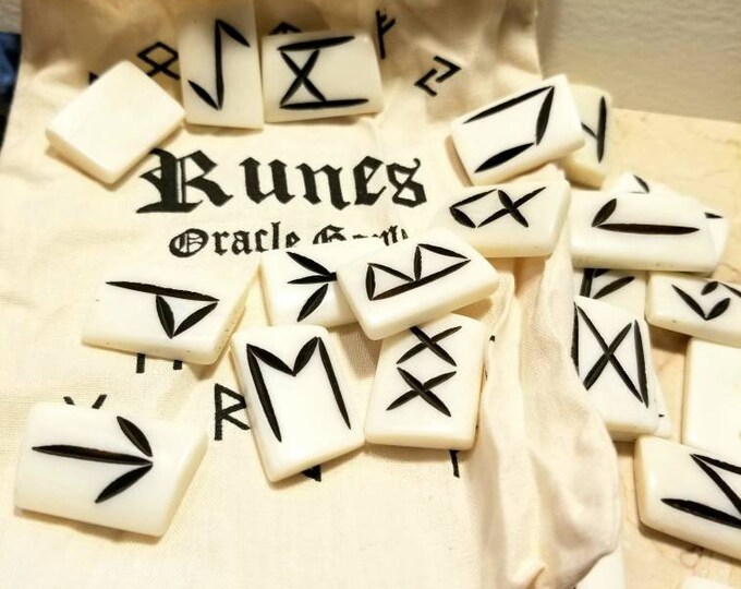 Rune Stones Natural Bone Runes Fortune Telling Runes - Etsy