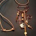 Earth Amulet Necklace, Leather, Charms, Copper Wire, Cross, Seeing Eye ...