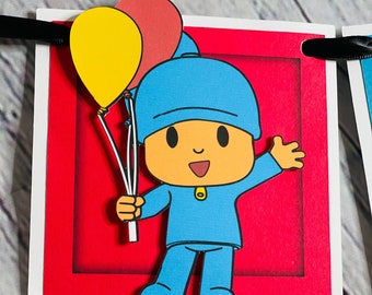 Pocoyo Happy Birthday Banner Customizable - Etsy