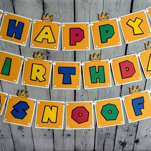 Princess Daisy birthday banner | Etsy