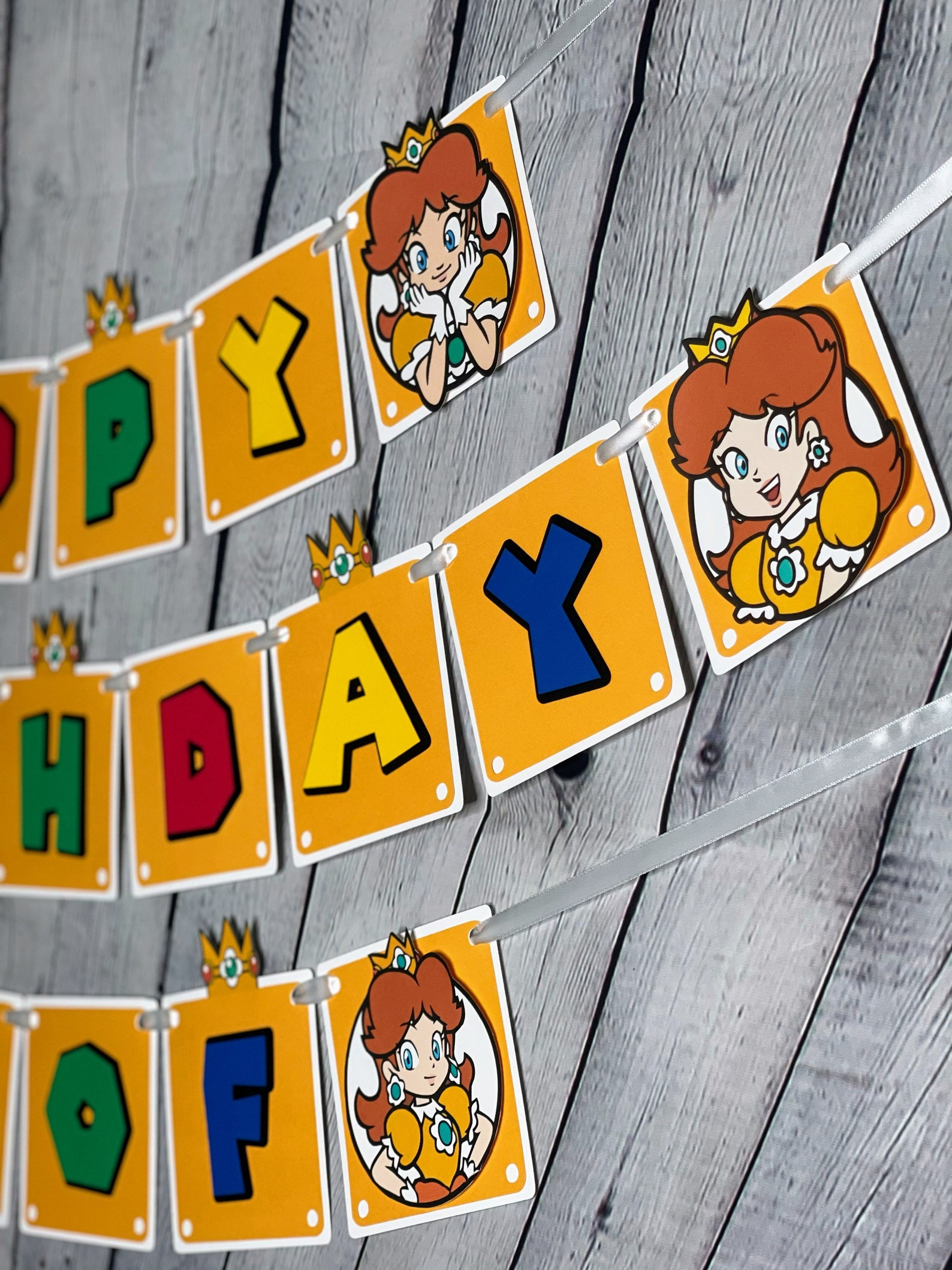 Princess Daisy birthday banner | Etsy