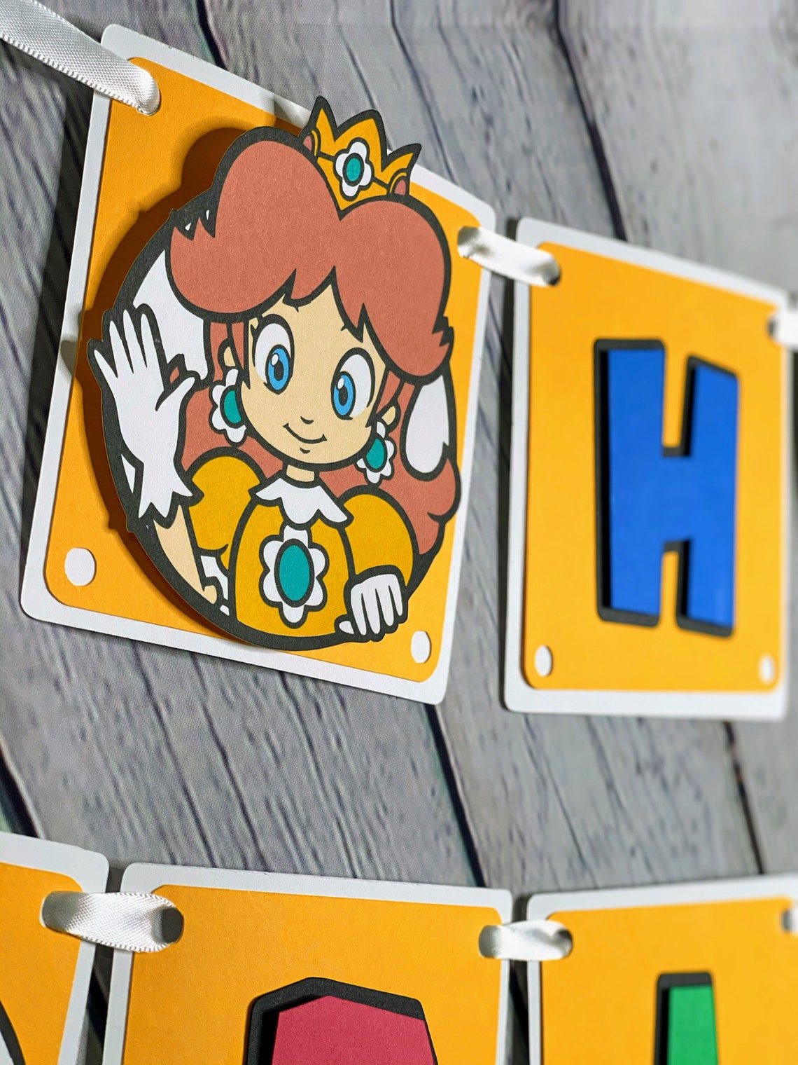 Princess Daisy birthday banner | Etsy