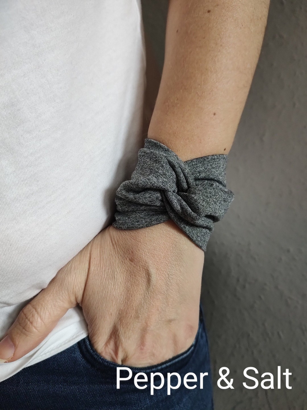 Pepper Salt Twist Wrist Cuff Bracelet Wrist Wrap Bracelets Fashion ...