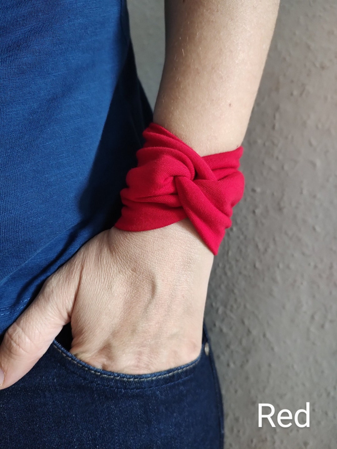 Red Twist Wrist Cuff Bracelet Wrist Wrap Bracelets Reddish Fashion ...