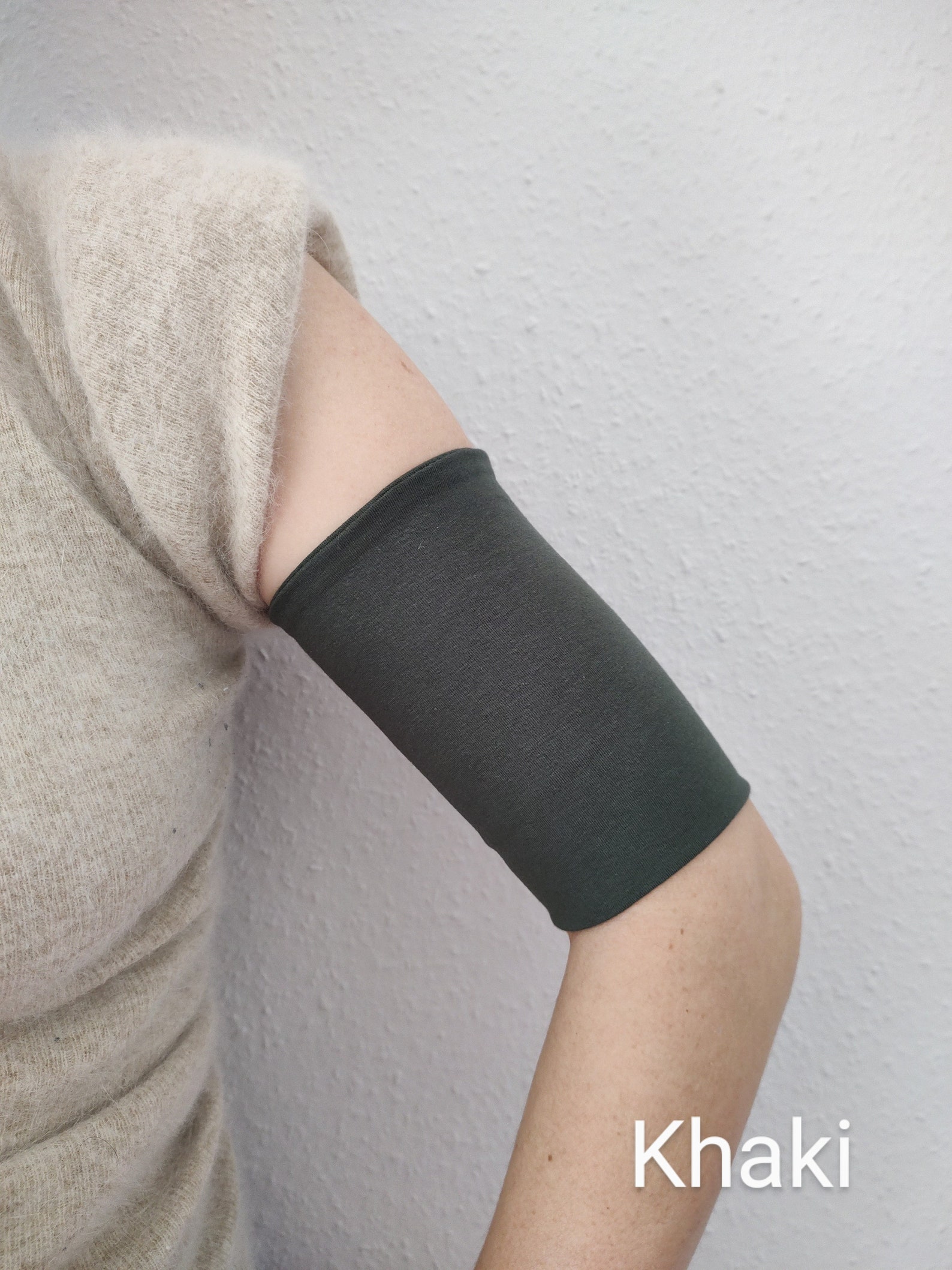 Black Wide Armband Cuff Bracelet, Jersey Bicep Tattoo Cover up ...