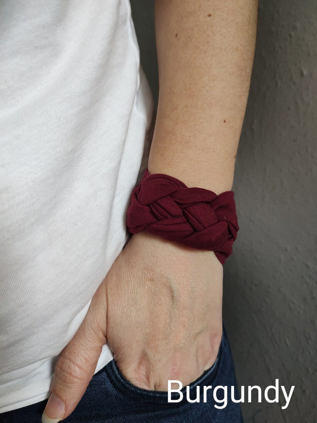 Burgundy Sailor Knot Wrist Cuff Colors Available Jersey Wrist Cuff ...